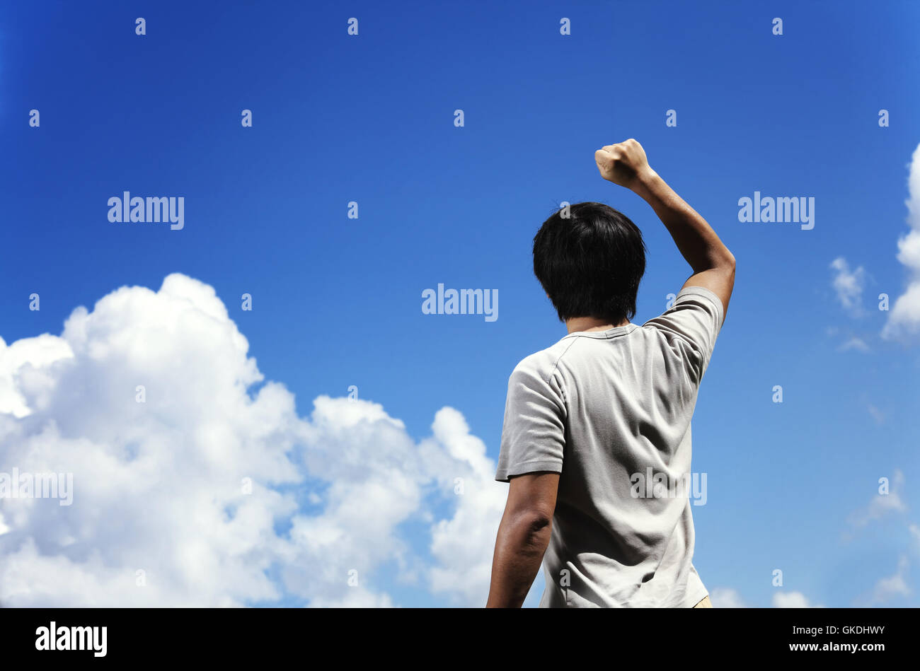 gesture blue hand Stock Photo - Alamy