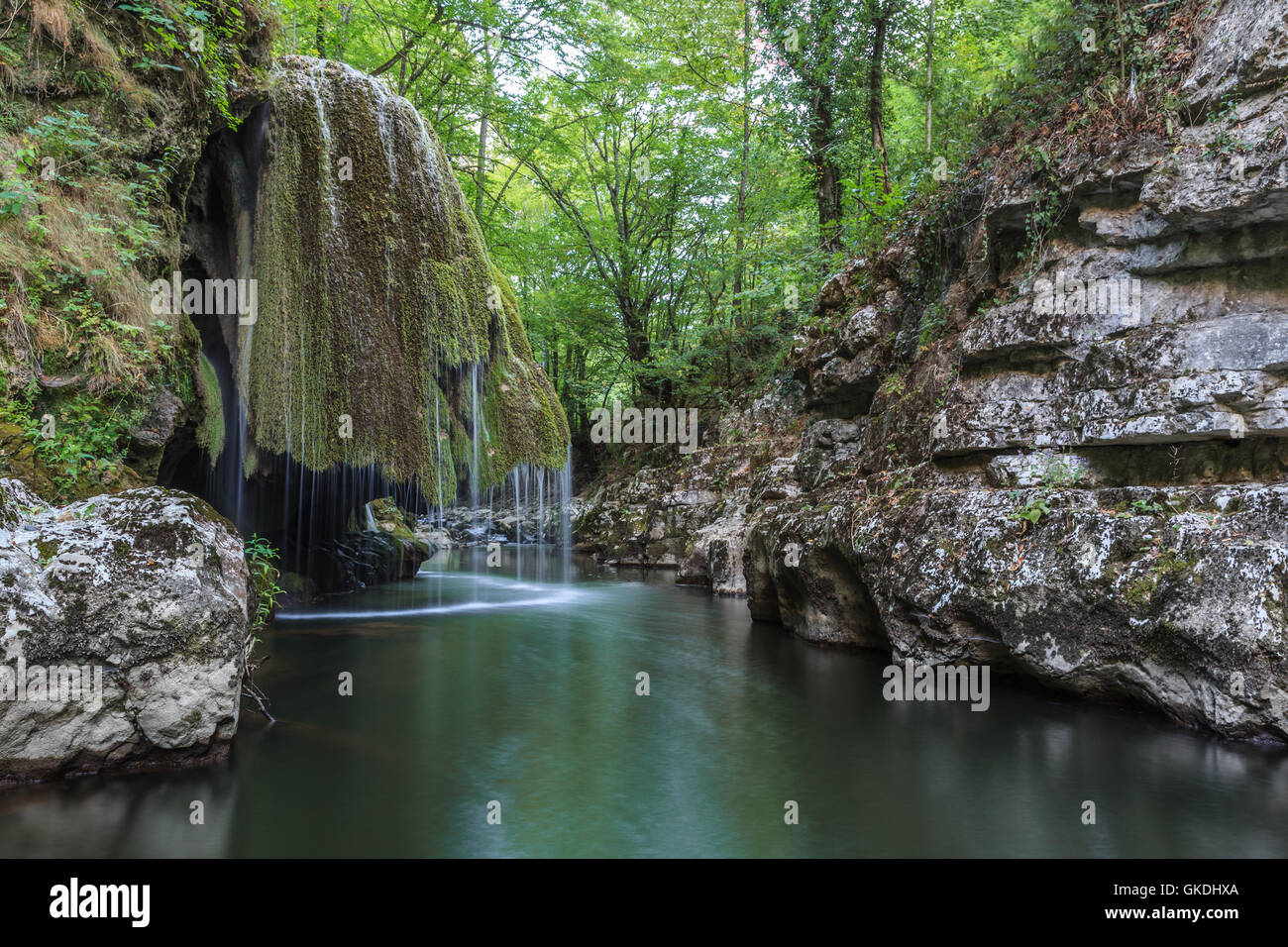 travel waterfall spring Stock Photo - Alamy