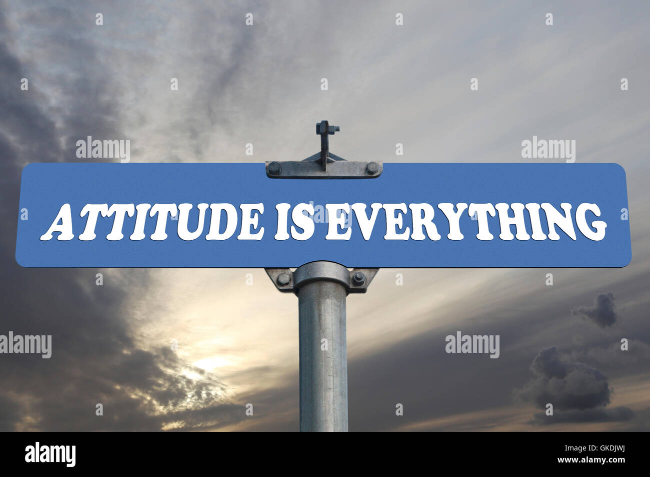 Attitude is everything road sign Stock Photo - Alamy
