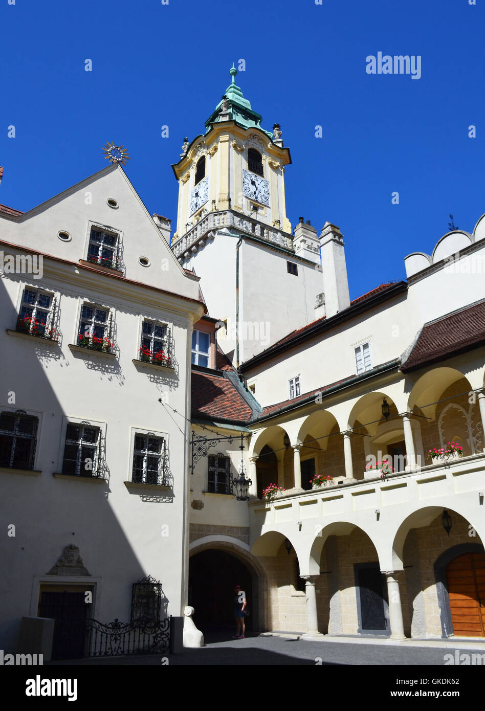 Historic buildings in the Old Town, Bratislava, Slovakia Stock Photo ...