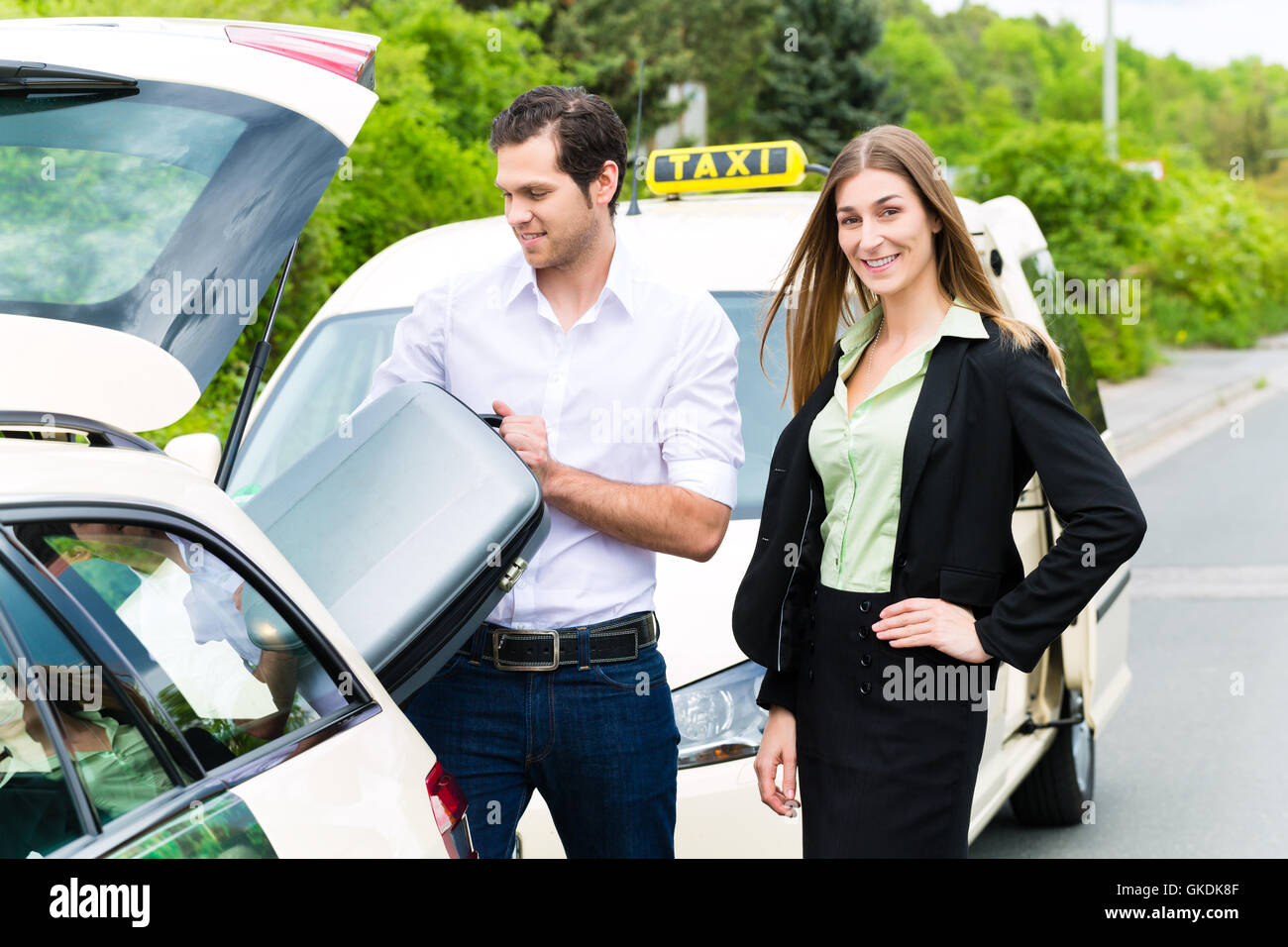Taxi driver in front of his taxi hi-res stock photography and images ...
