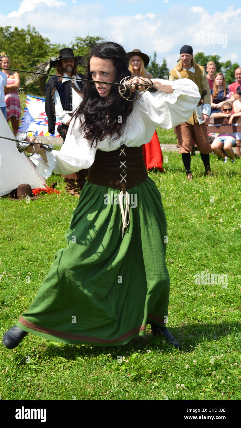 Actors of open air performance in Devin, near Bratislava, Slovakia ...