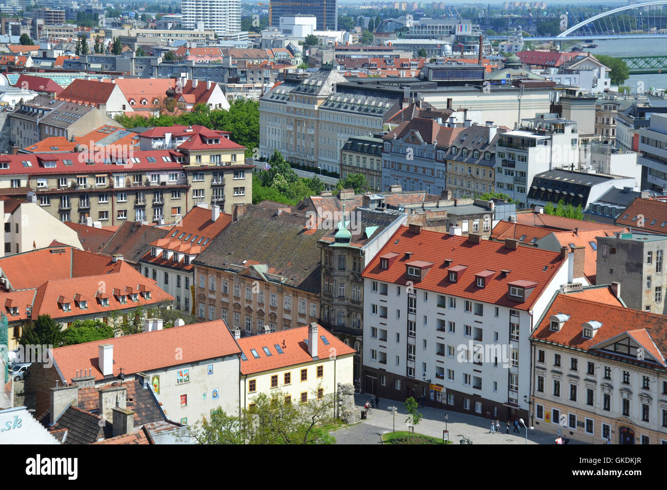 Bratislava aerial view, Slovakia Stock Photo - Alamy