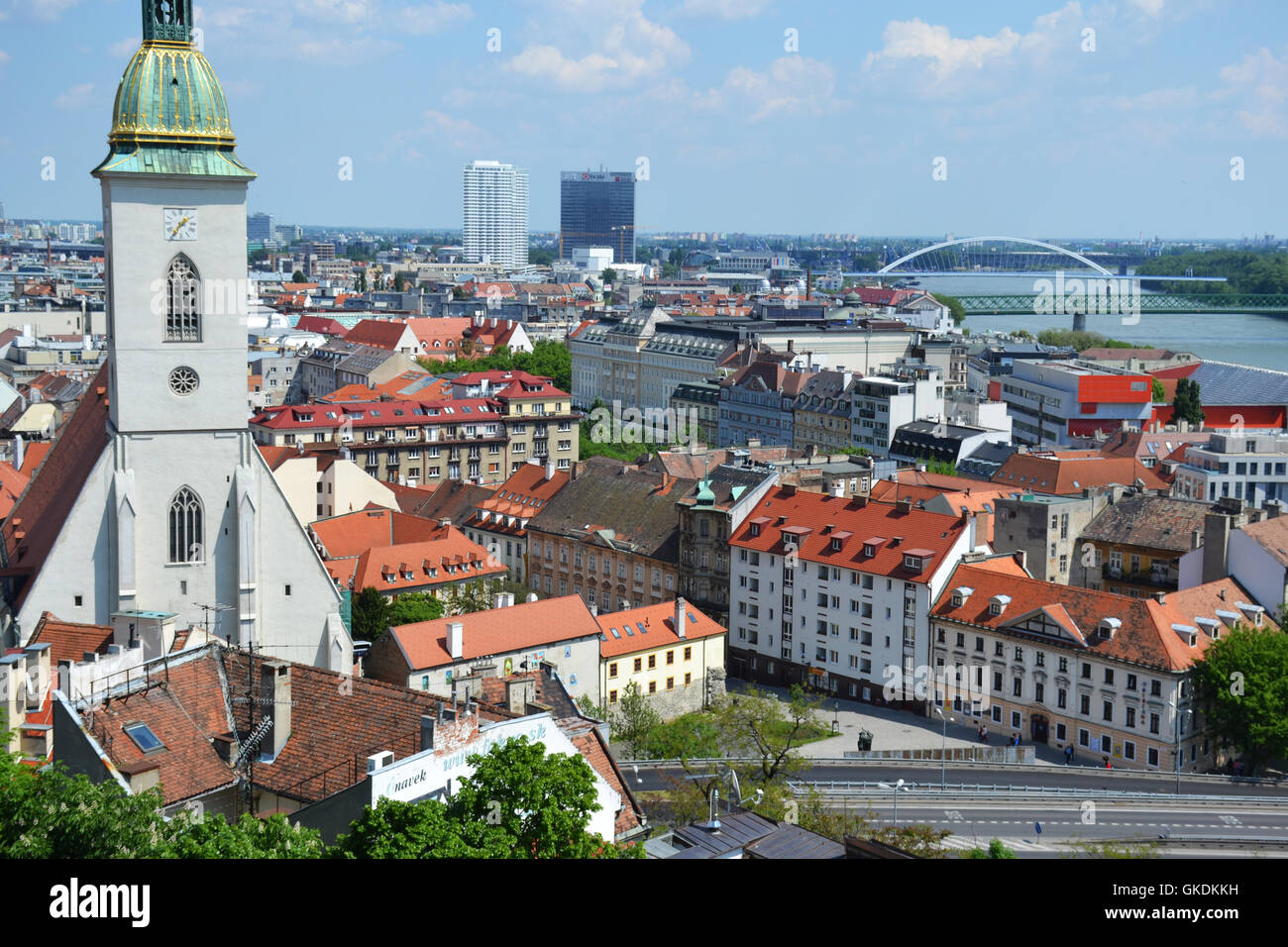 Bratislava aerial view, Slovakia Stock Photo - Alamy