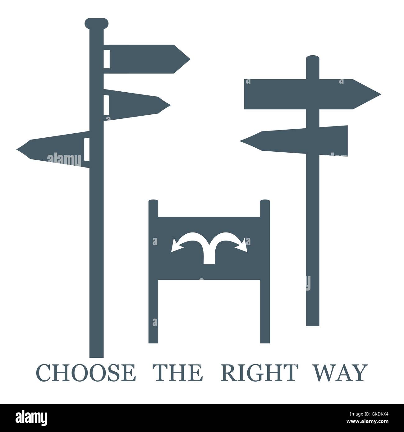 Colored road signs Stock Vector Images - Alamy