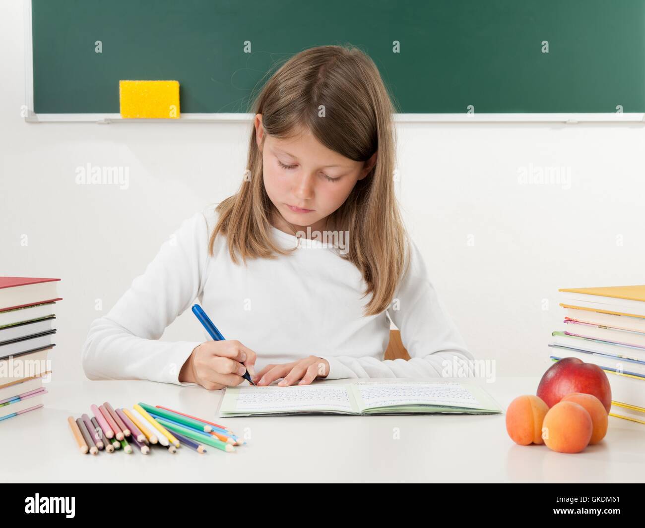 Child write letter hi-res stock photography and images - Alamy