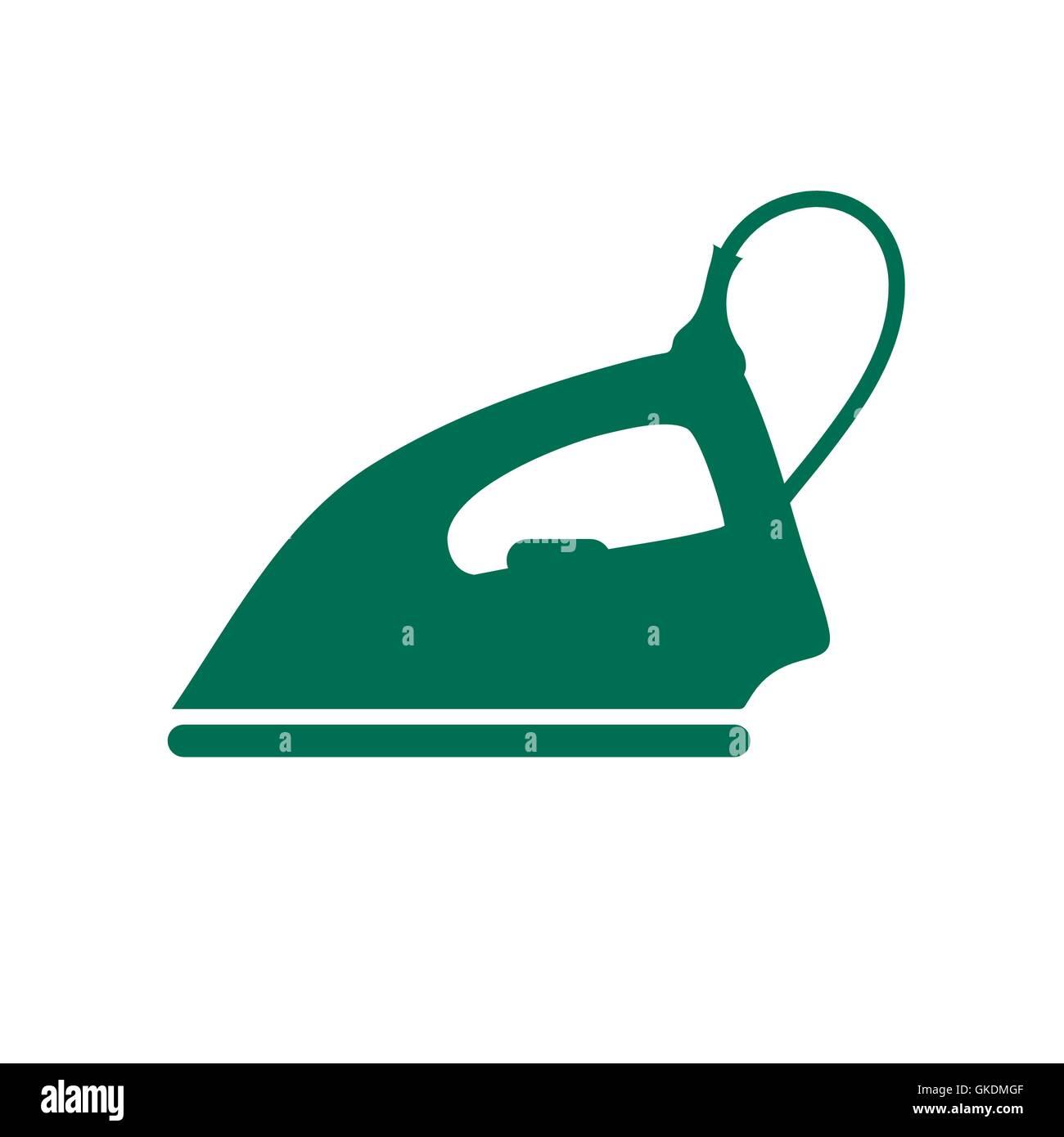 Stylized icon of a colored iron on a white background Stock Vector ...