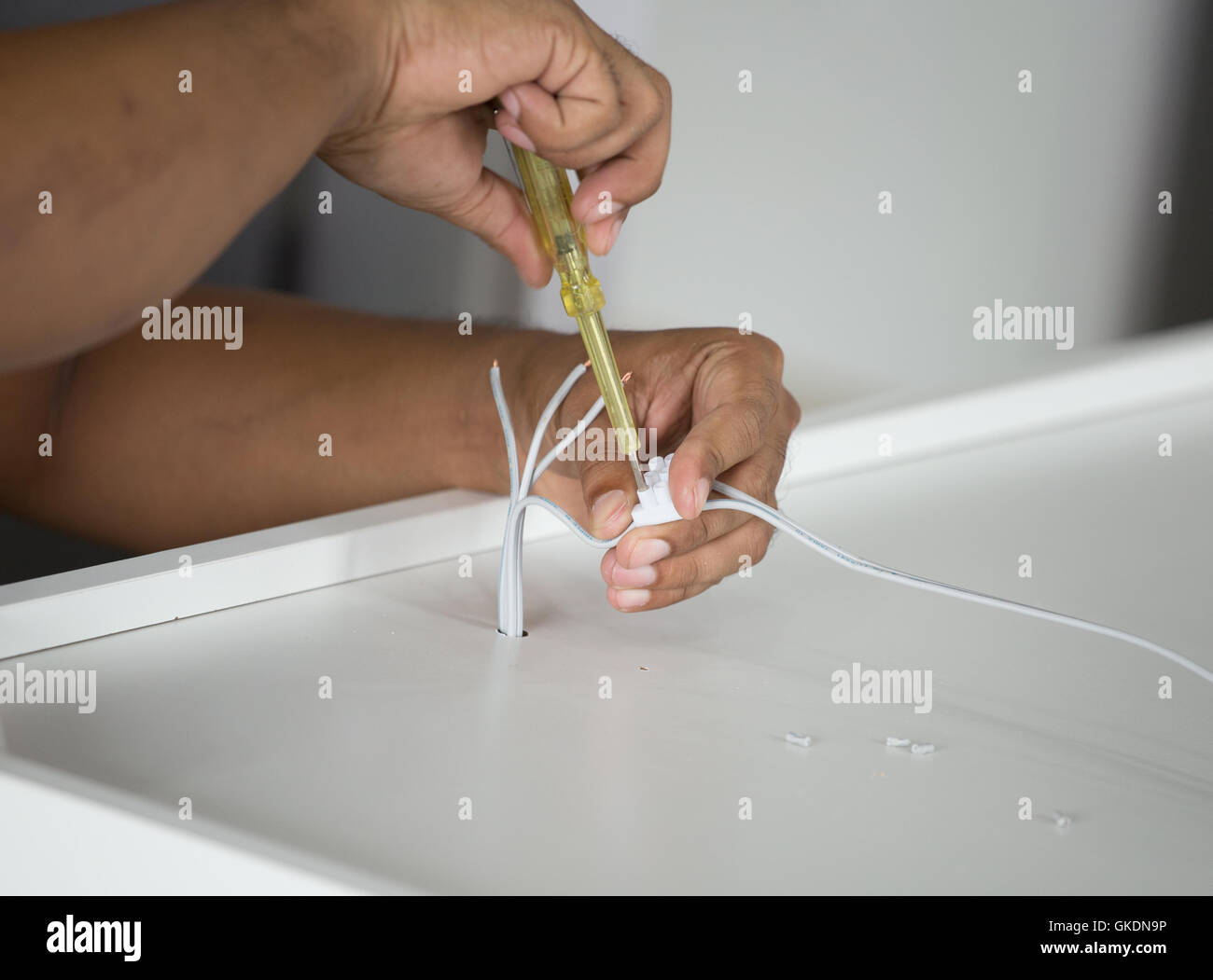 Home electrical wiring junction box hi-res stock photography and images ...
