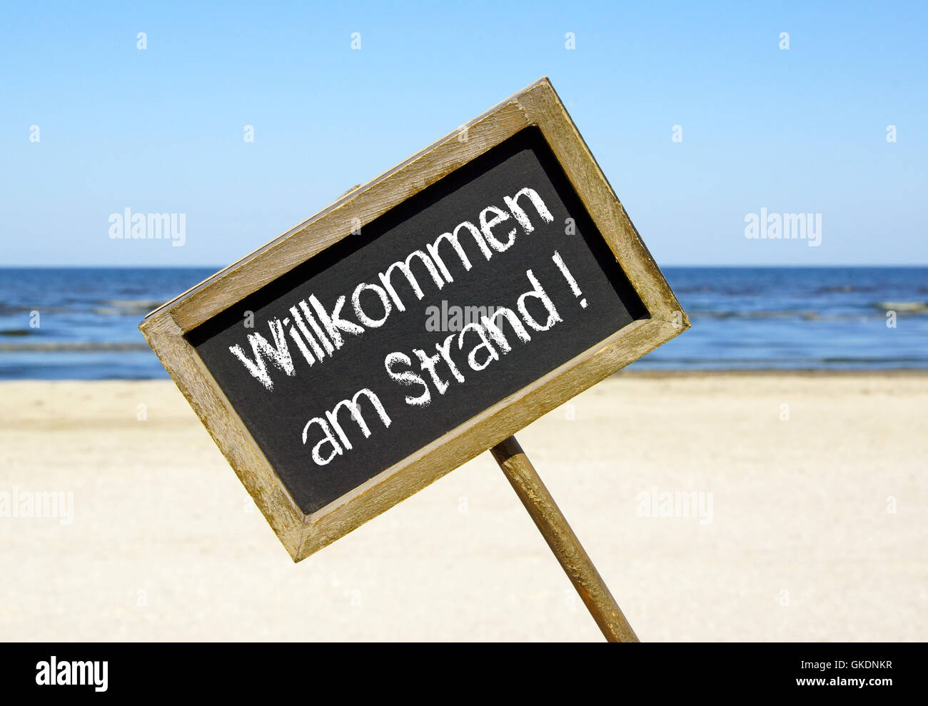 welcome on beach Stock Photo - Alamy