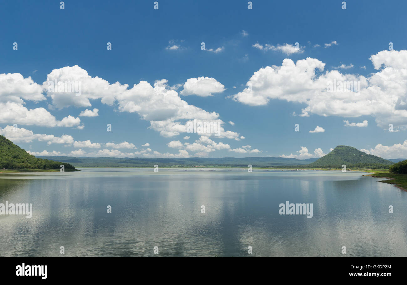 Moon river, view from the Lam Mun Bon dam, in Nakhon Ratchasima ...