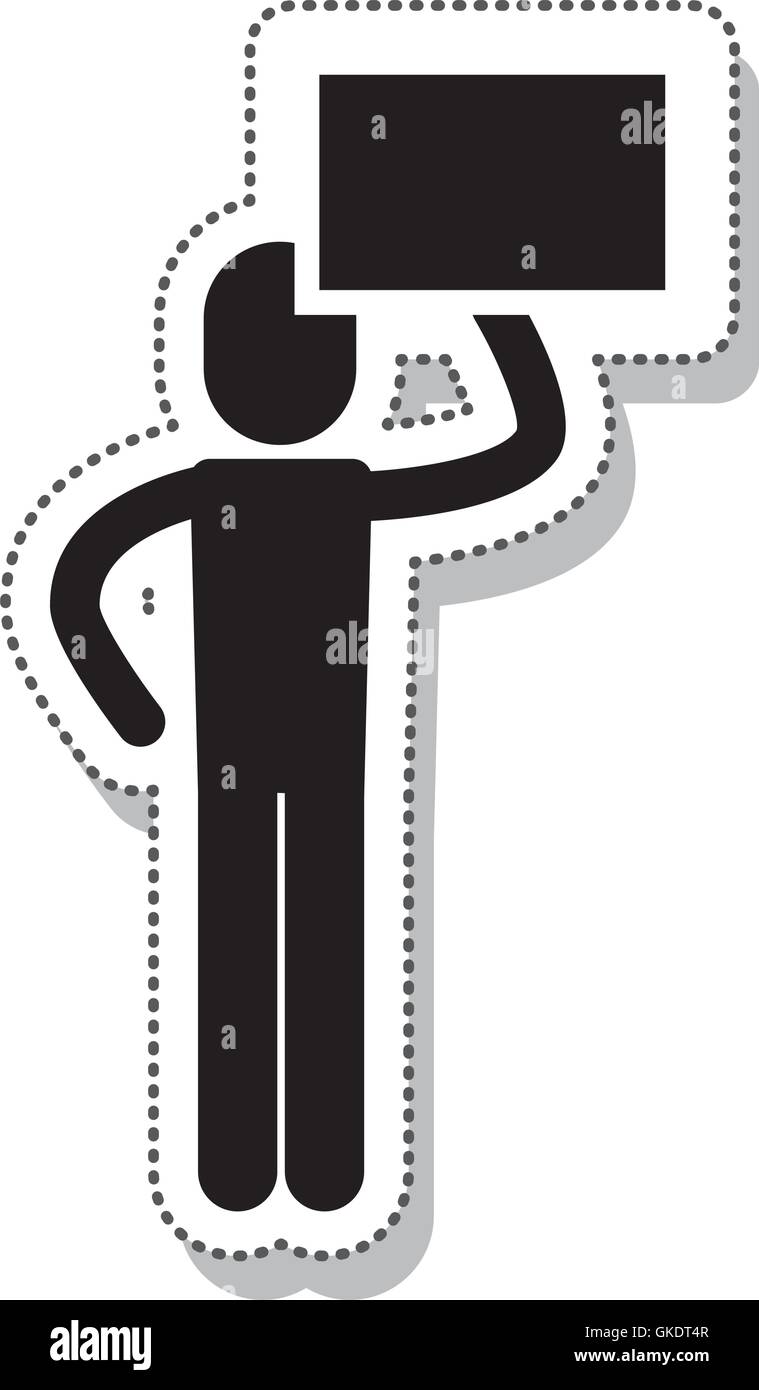 person avatar protest isolated icon Stock Vector Image & Art - Alamy