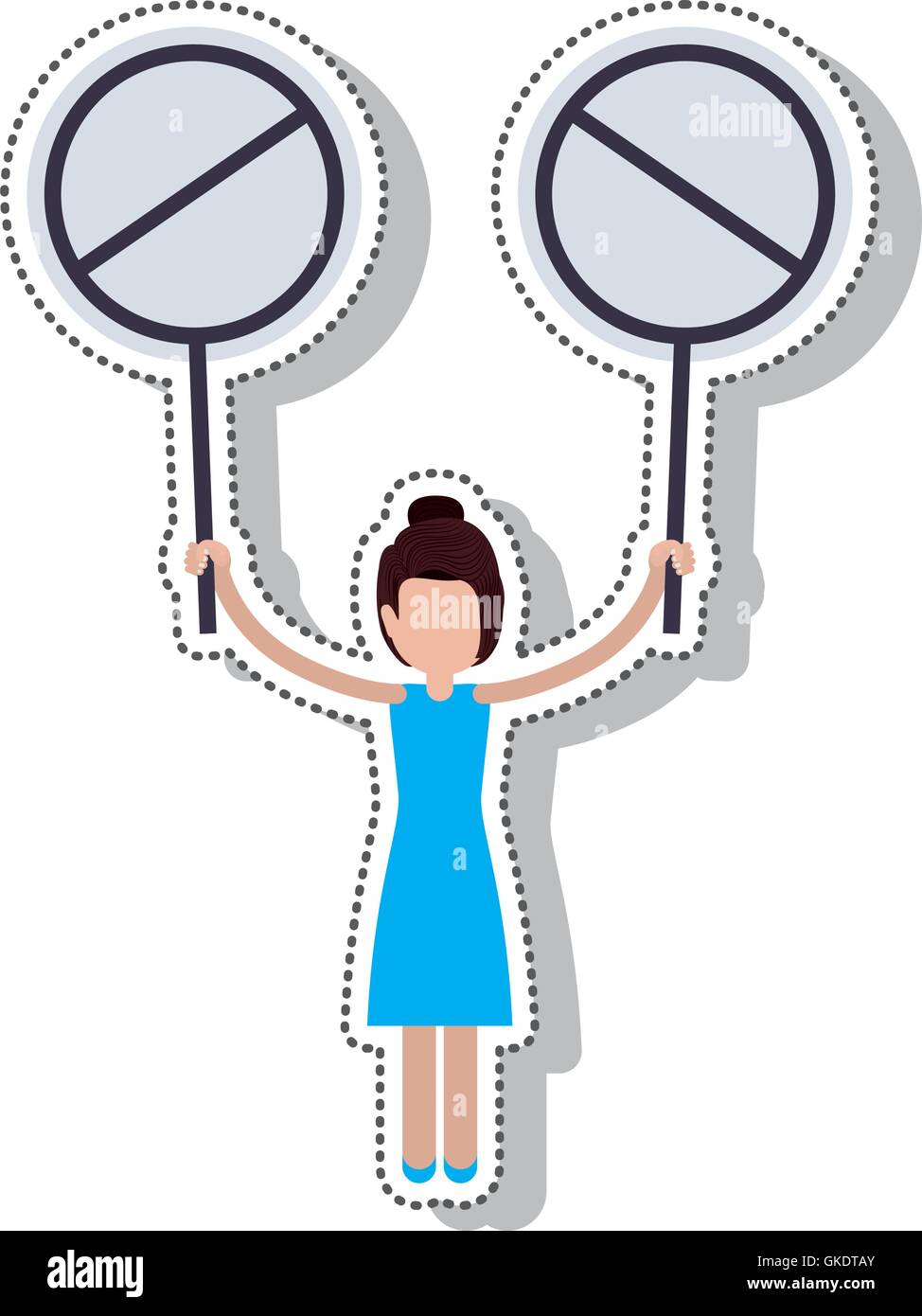 person avatar protest isolated icon Stock Vector Image & Art - Alamy