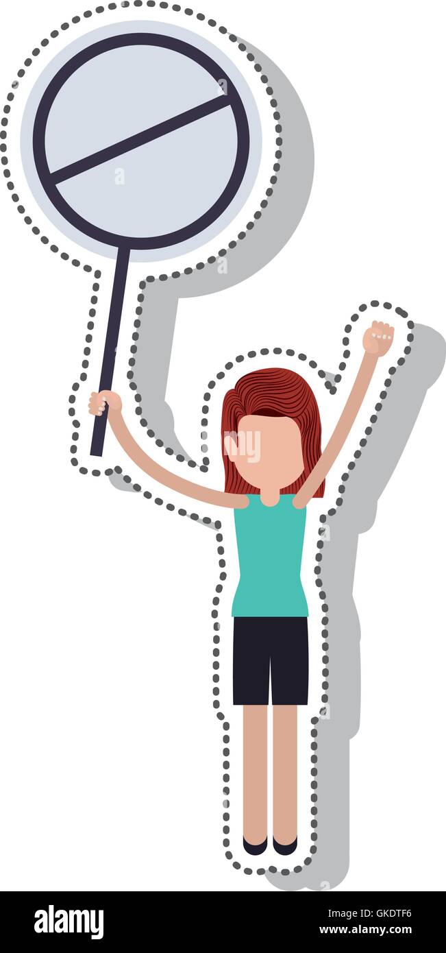 person avatar protest isolated icon Stock Vector Image & Art - Alamy