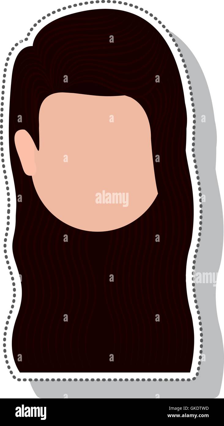 head face woman isolated icon Stock Vector Image & Art - Alamy