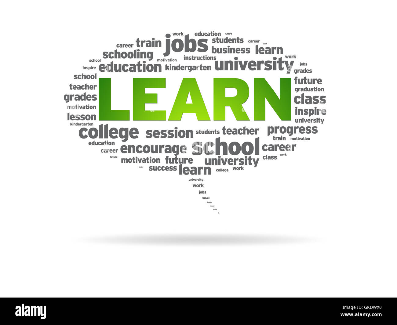 Speech Bubble - Learn Stock Photo - Alamy