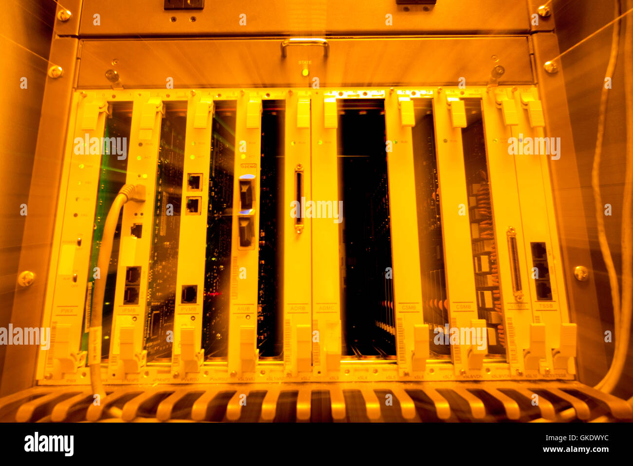 Data center servers orange hi-res stock photography and images - Alamy