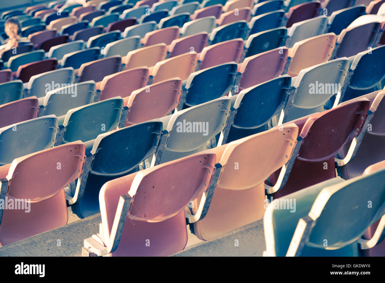 Retro Stadium Seats Stock Photo - Alamy