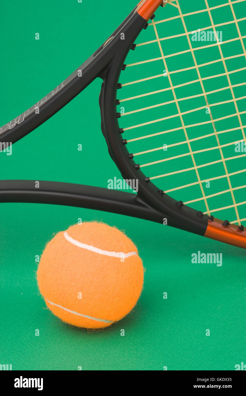 tennis racket and a ball Stock Photo - Alamy