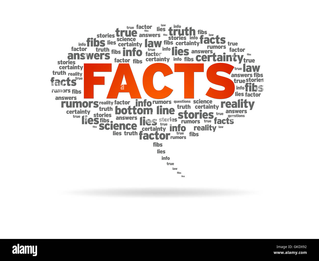 Speech Bubble - Facts Stock Photo - Alamy