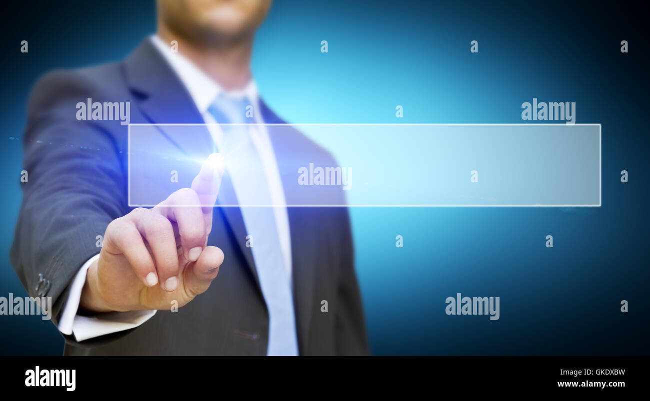 business man businessman screen Stock Photo - Alamy