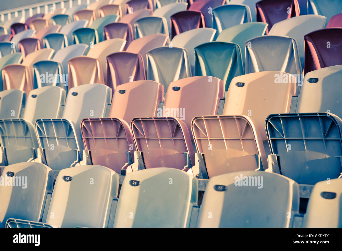Faded plastic stadium seat hi-res stock photography and images - Alamy