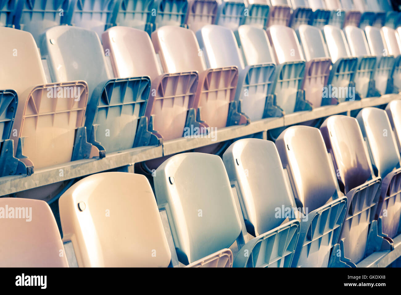 Retro Stadium Seats Stock Photo - Alamy