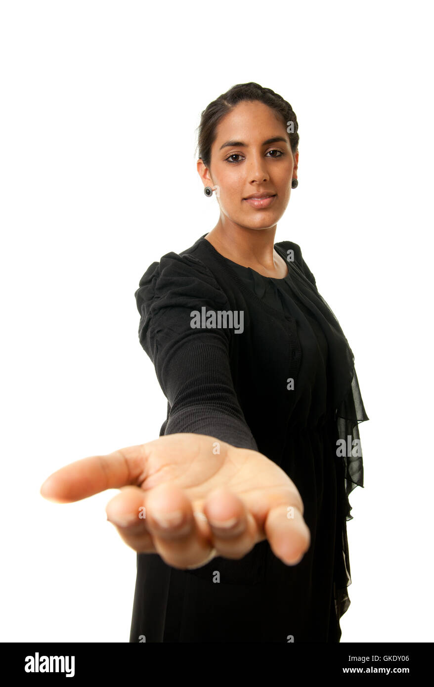 indian woman offering help Stock Photo - Alamy