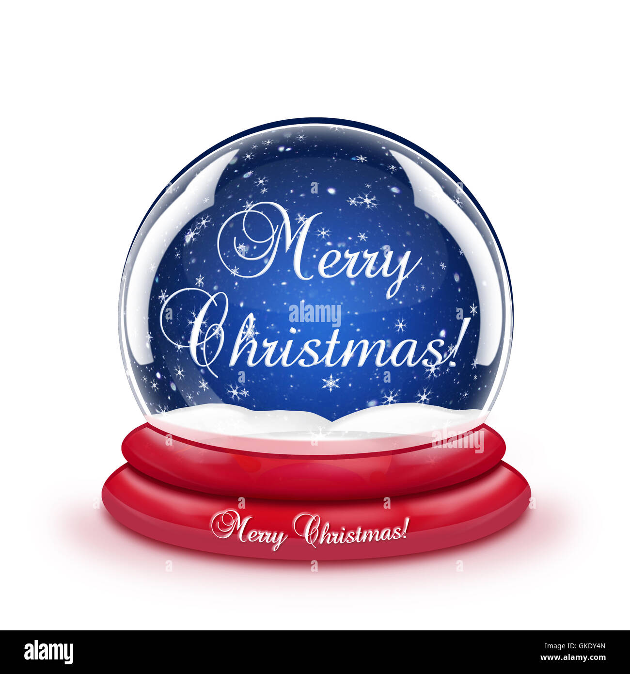 Merry Christmas Snow Globe Stock Photo - Alamy