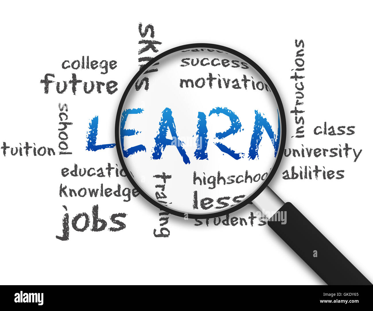 Magnifying Glass - Learn Stock Photo - Alamy