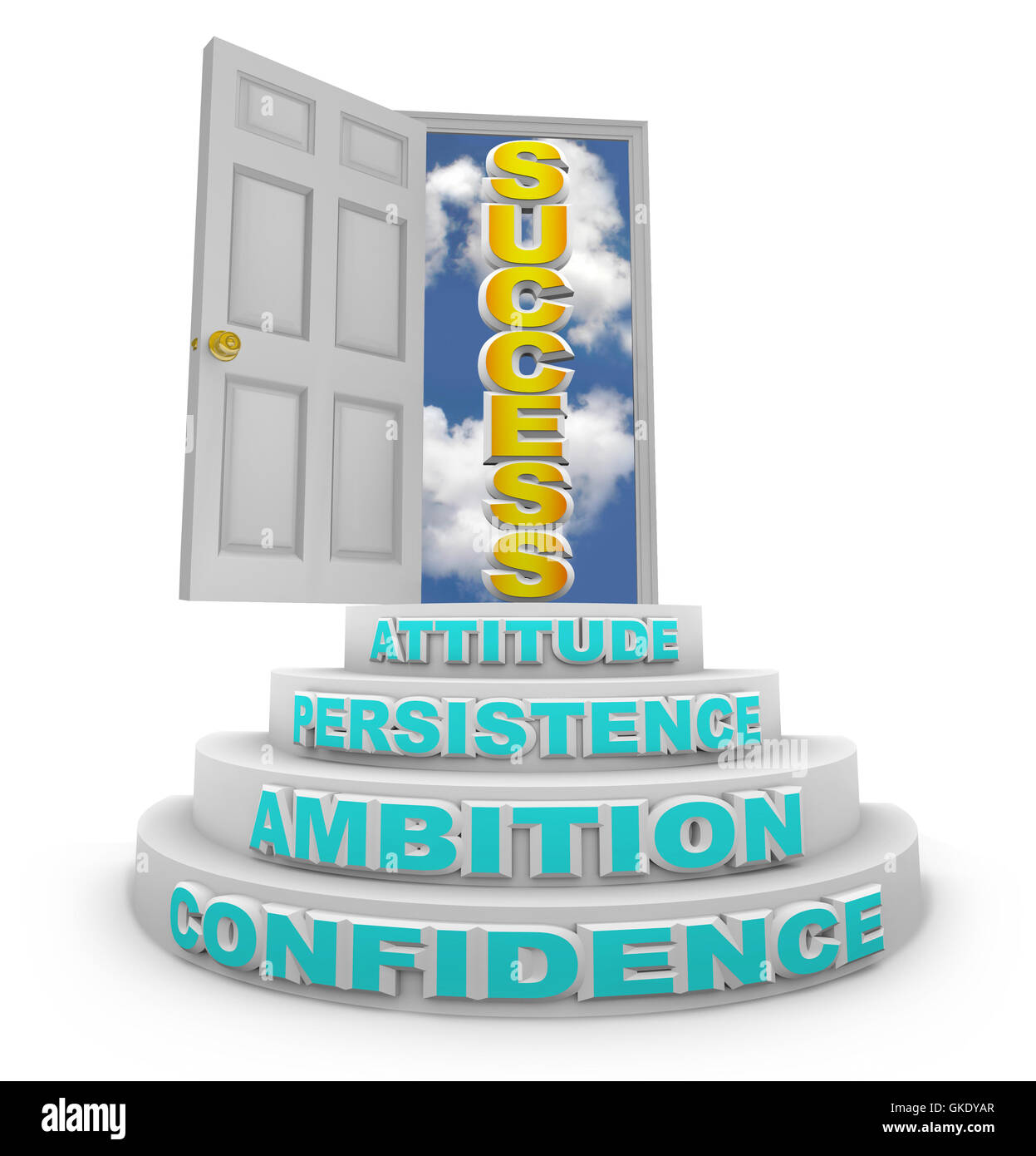 Confidence make steps to success Cut Out Stock Images & Pictures - Alamy