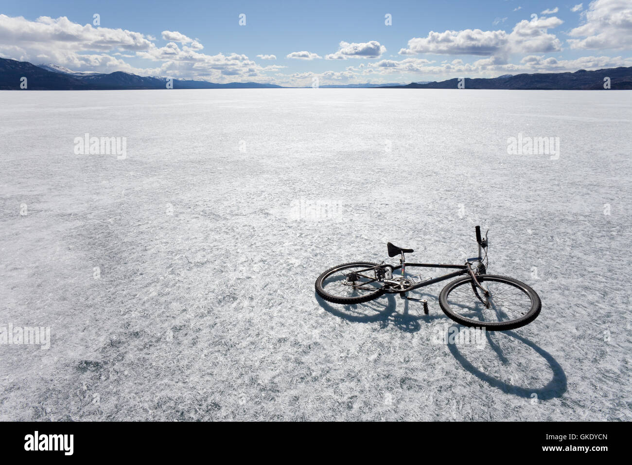 Bike on Ice Stock Photo - Alamy