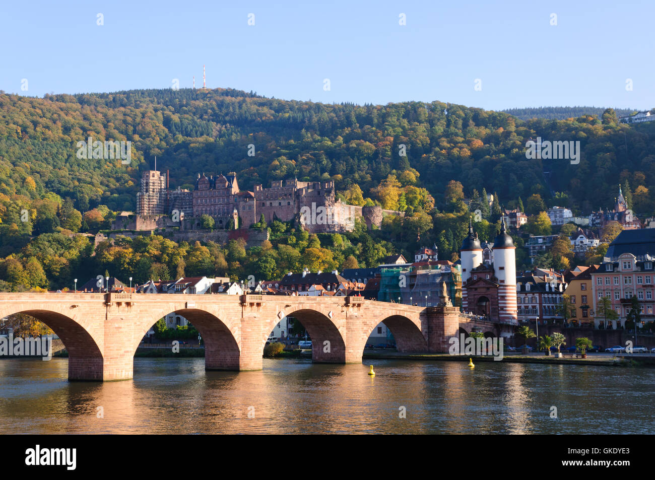 Castle and the Old Town in Heidelberg, Germany Stock Photo - Alamy