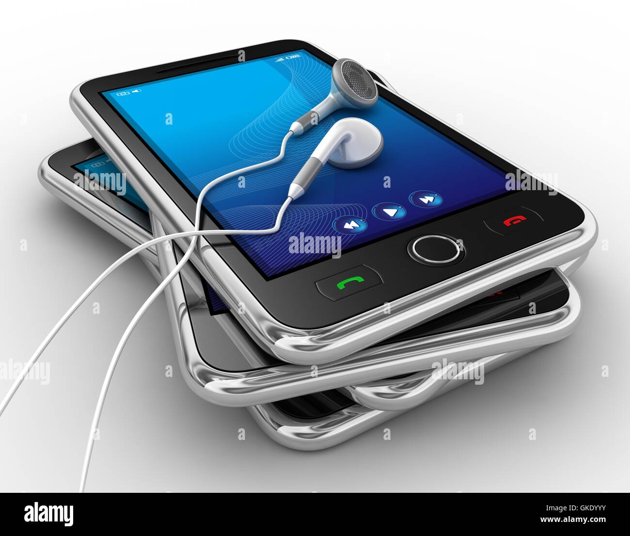 Black mobile smart phone Stock Photo - Alamy