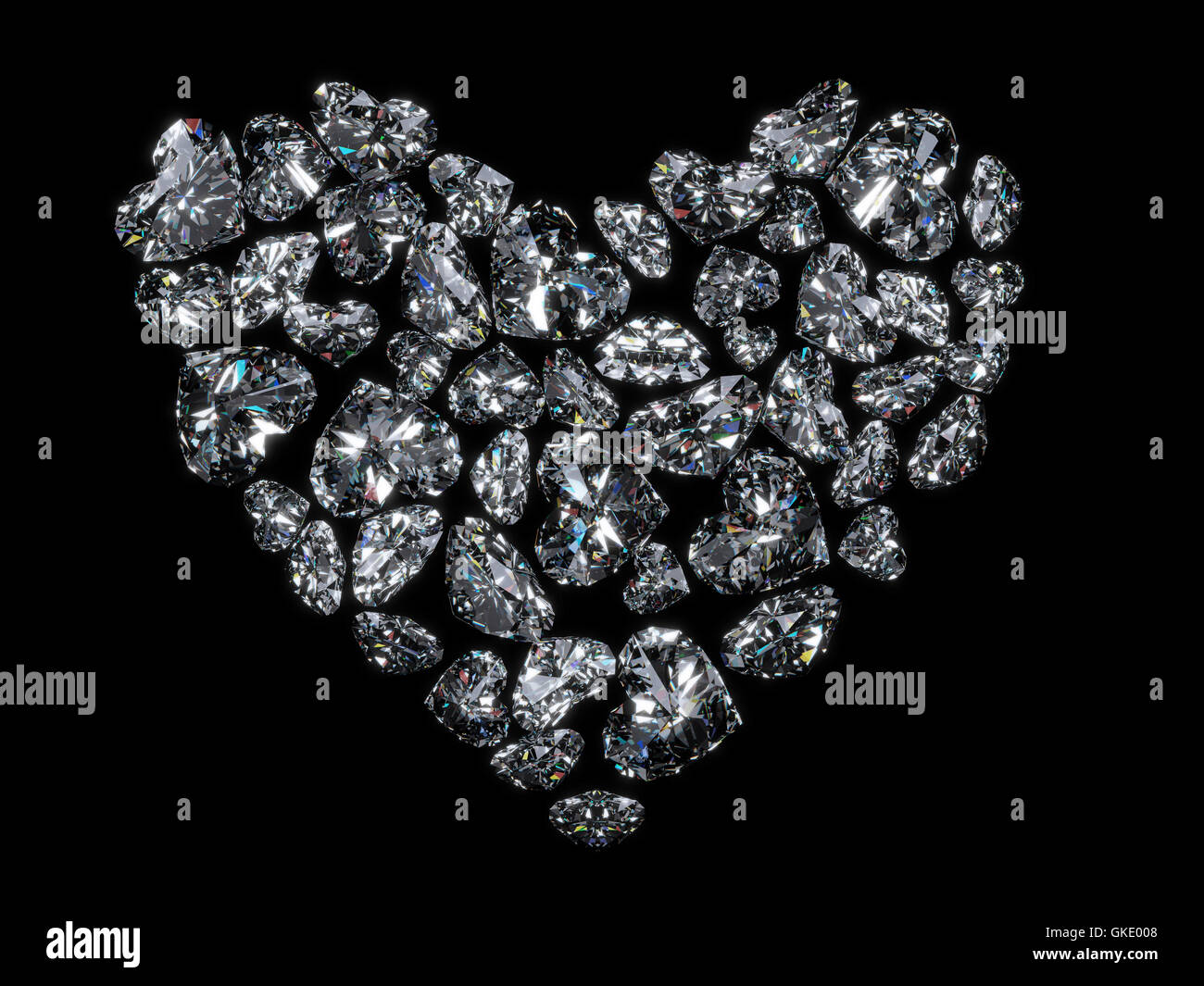 heart of diamonds Stock Photo - Alamy