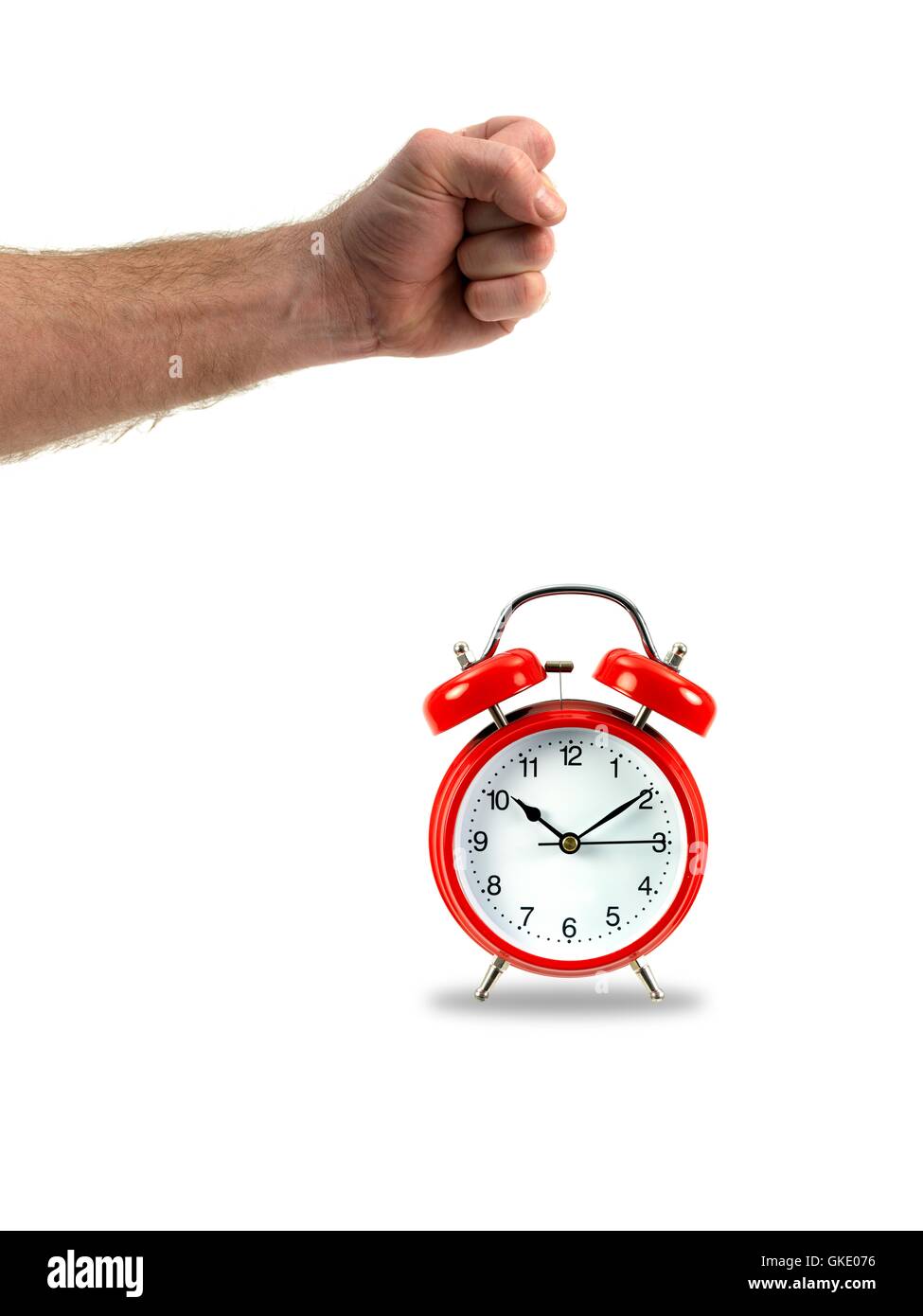 Smashing alarm clock hammer hi-res stock photography and images - Alamy