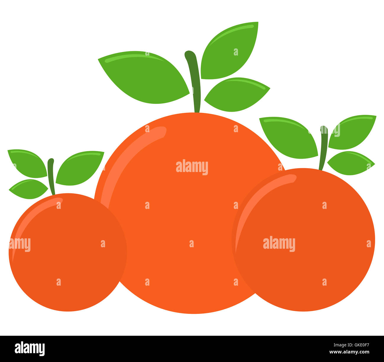 orange in flat design Stock Photo - Alamy
