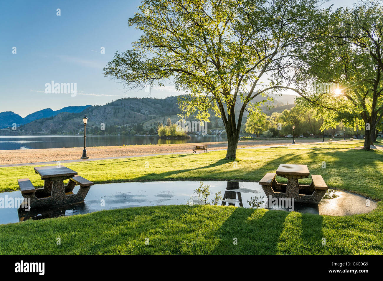 Morning, Christie Memorial Provincial Park, Skaha Lake, Okanagan Falls ...