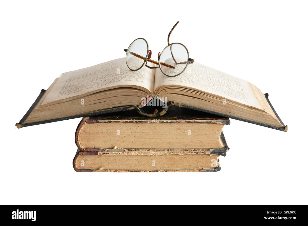 Old Books And Spectacles Stock Photo - Alamy