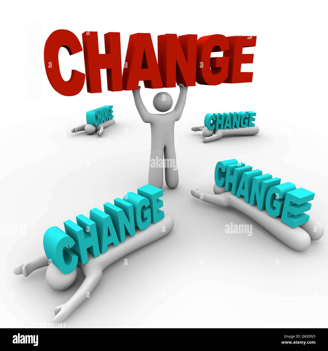 One Stands Holding Change, Others Crushed Stock Photo - Alamy