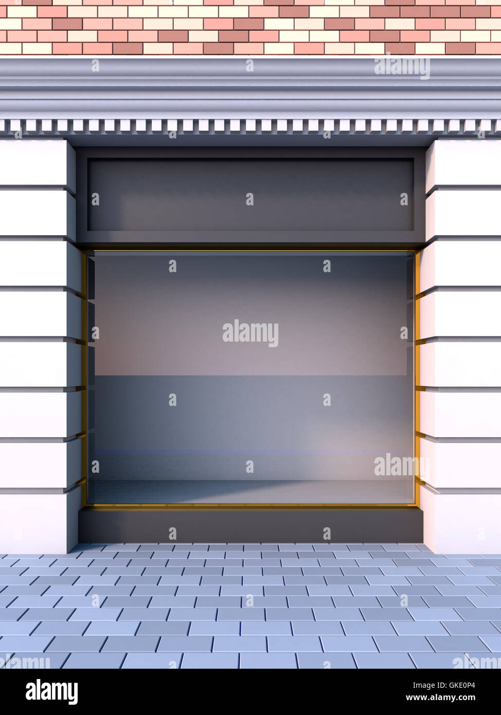 Classical empty storefront with the day lighting Stock Photo - Alamy