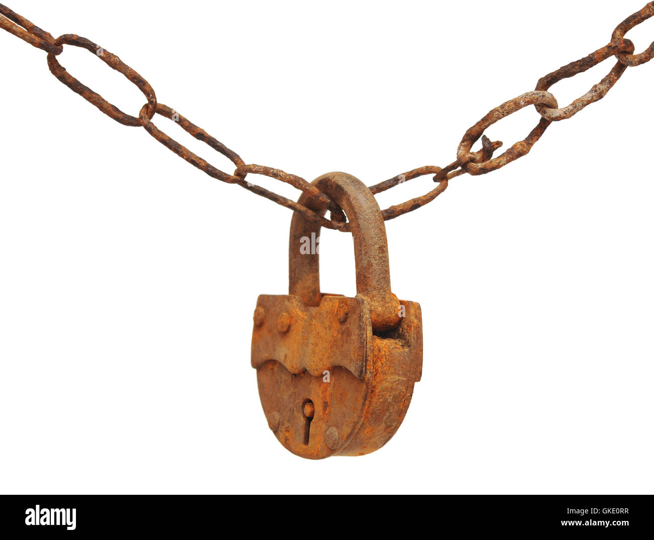 Old chain white background hi-res stock photography and images - Alamy