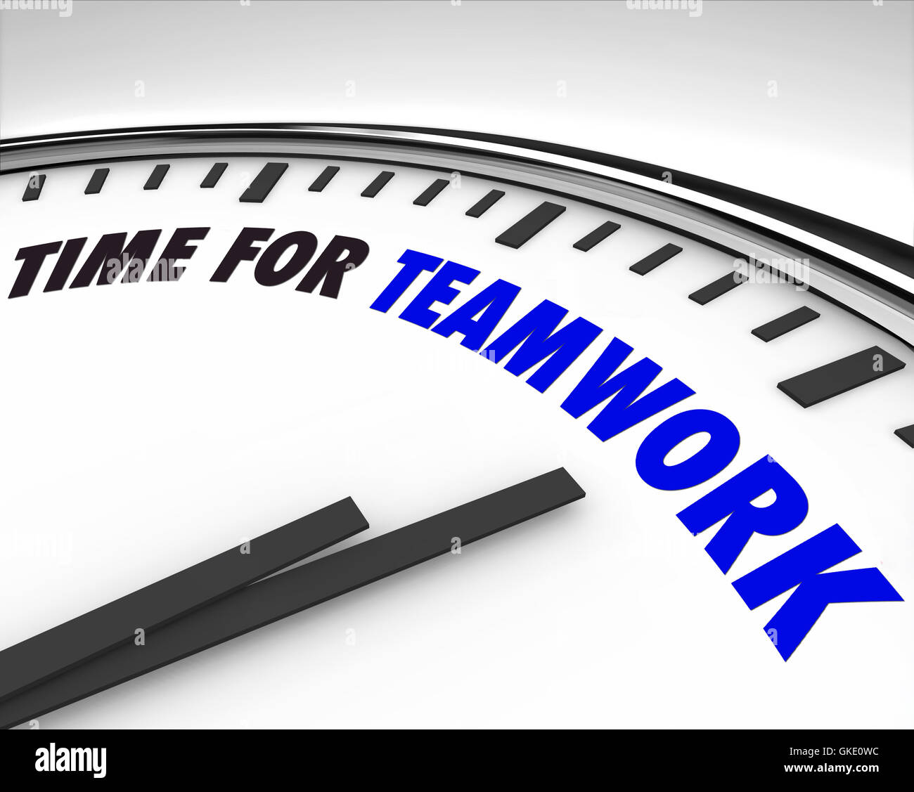 Time for Teamwork - Clock Stock Photo - Alamy