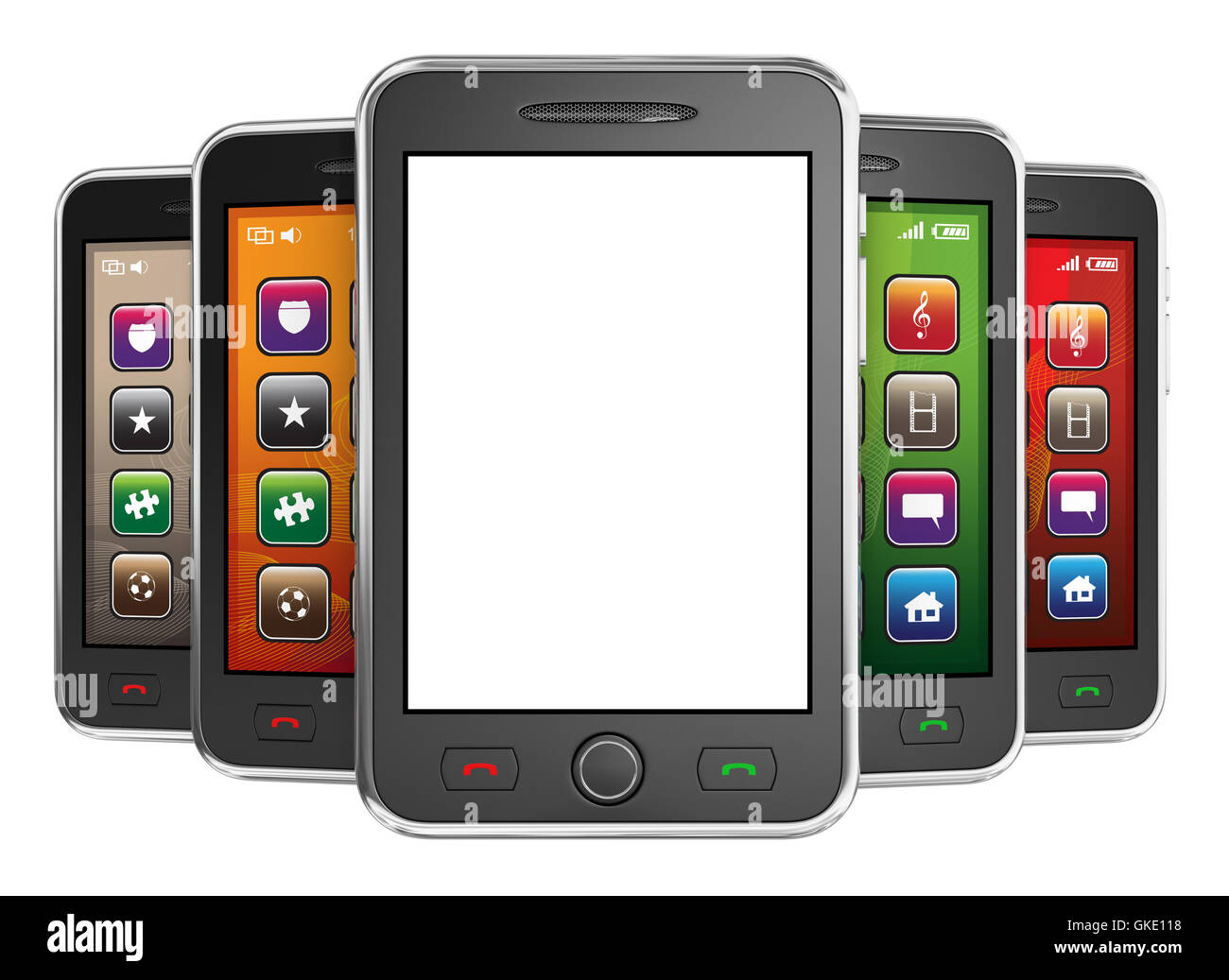 Black mobile smart phone Stock Photo - Alamy