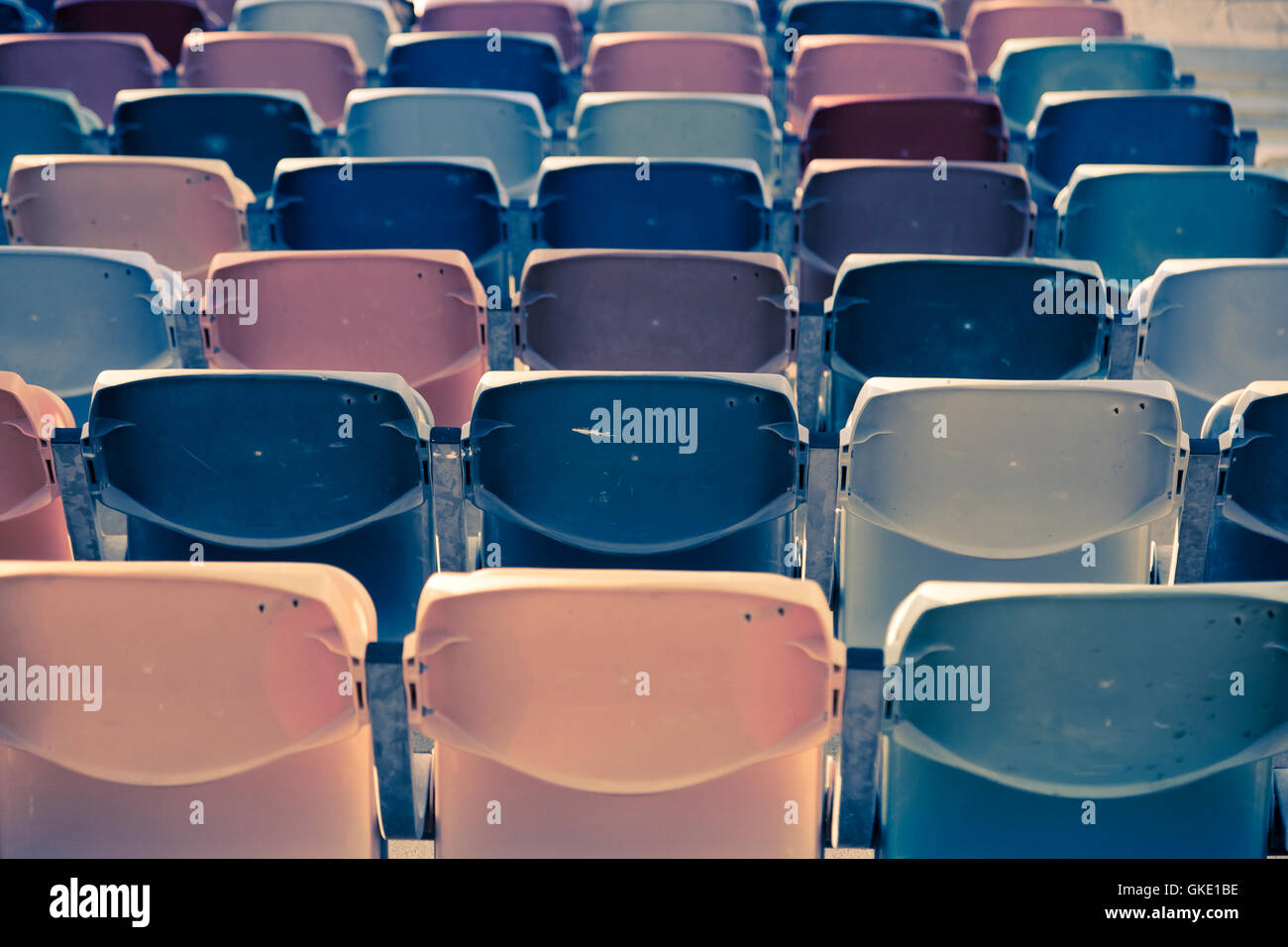 Retro Stadium Seats Stock Photo - Alamy