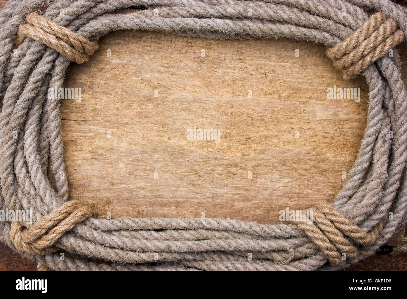 frame made of old rope Stock Photo - Alamy