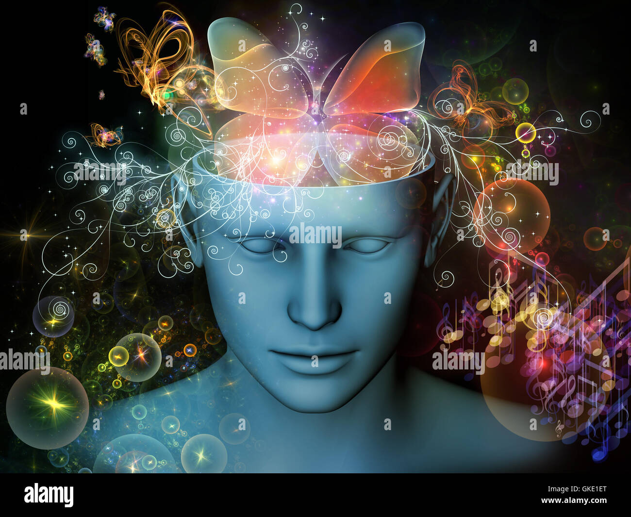 blue art model Stock Photo - Alamy