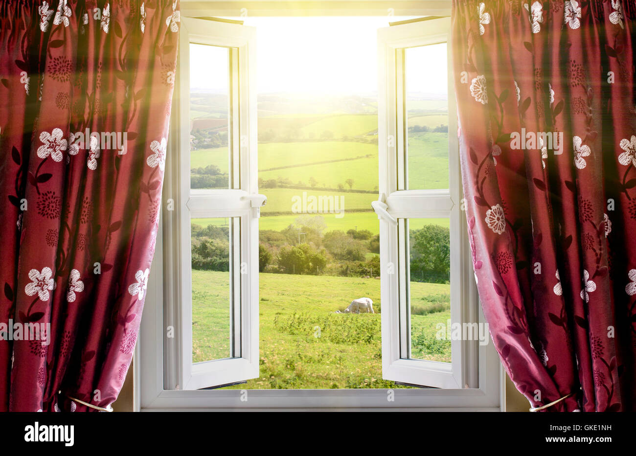 White open upvc window hi-res stock photography and images - Alamy