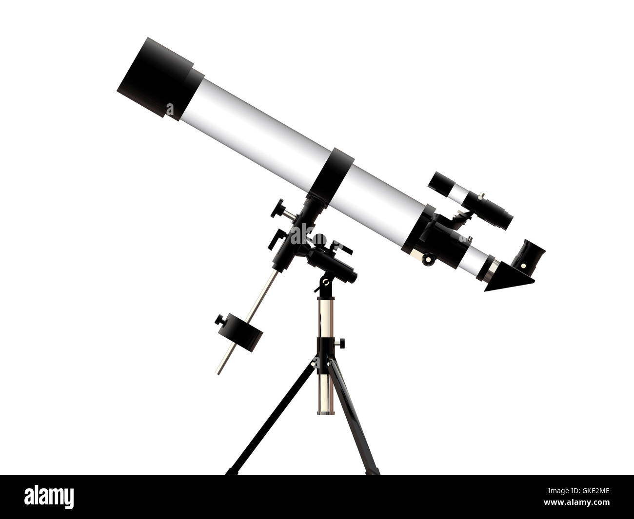 telescope isolated on white background Stock Photo - Alamy