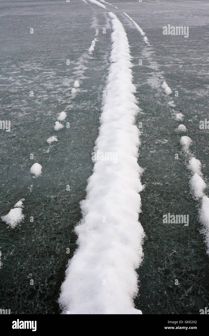 Tracks on Ice Surface Stock Photo - Alamy