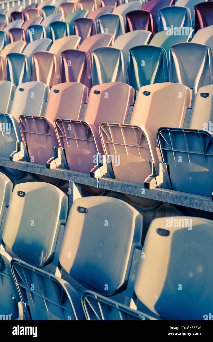 Retro Stadium Seats Stock Photo - Alamy